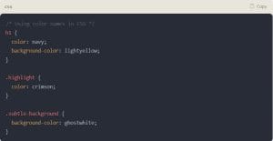 What are W3C Color Names? - CSS & HTML Color Codes