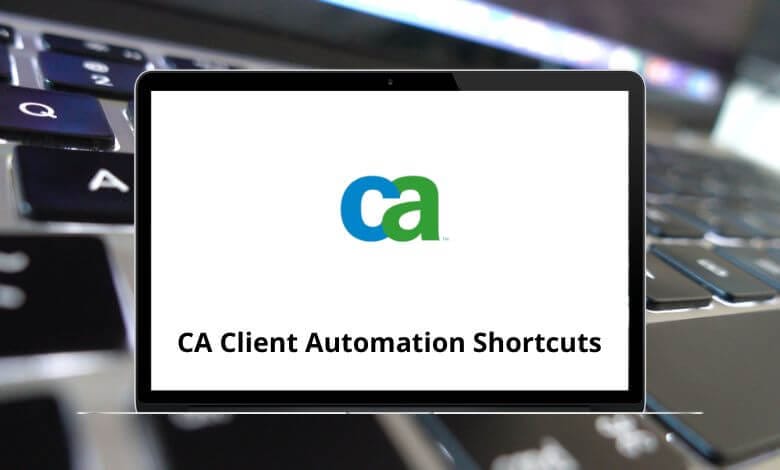 15 CA Client Automation Shortcuts - CA Client Shortcuts PDF