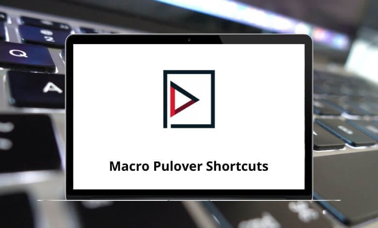 86 Macro Pulover Keyboard Shortcuts