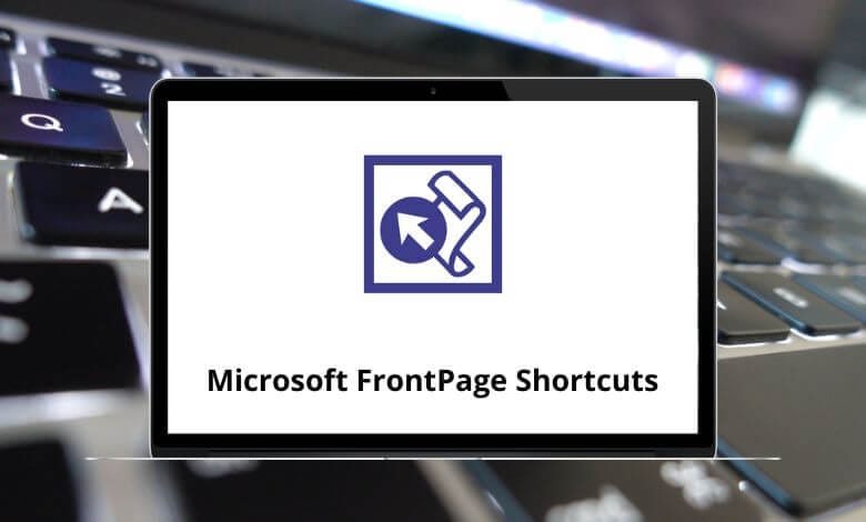 95 Microsoft FrontPage Keyboard Shortcuts