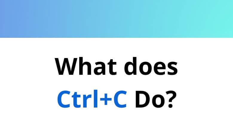 What does Ctrl+C do? - Tutorial Tactic