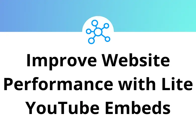 Improve Website Performance with Lite YouTube Embeds